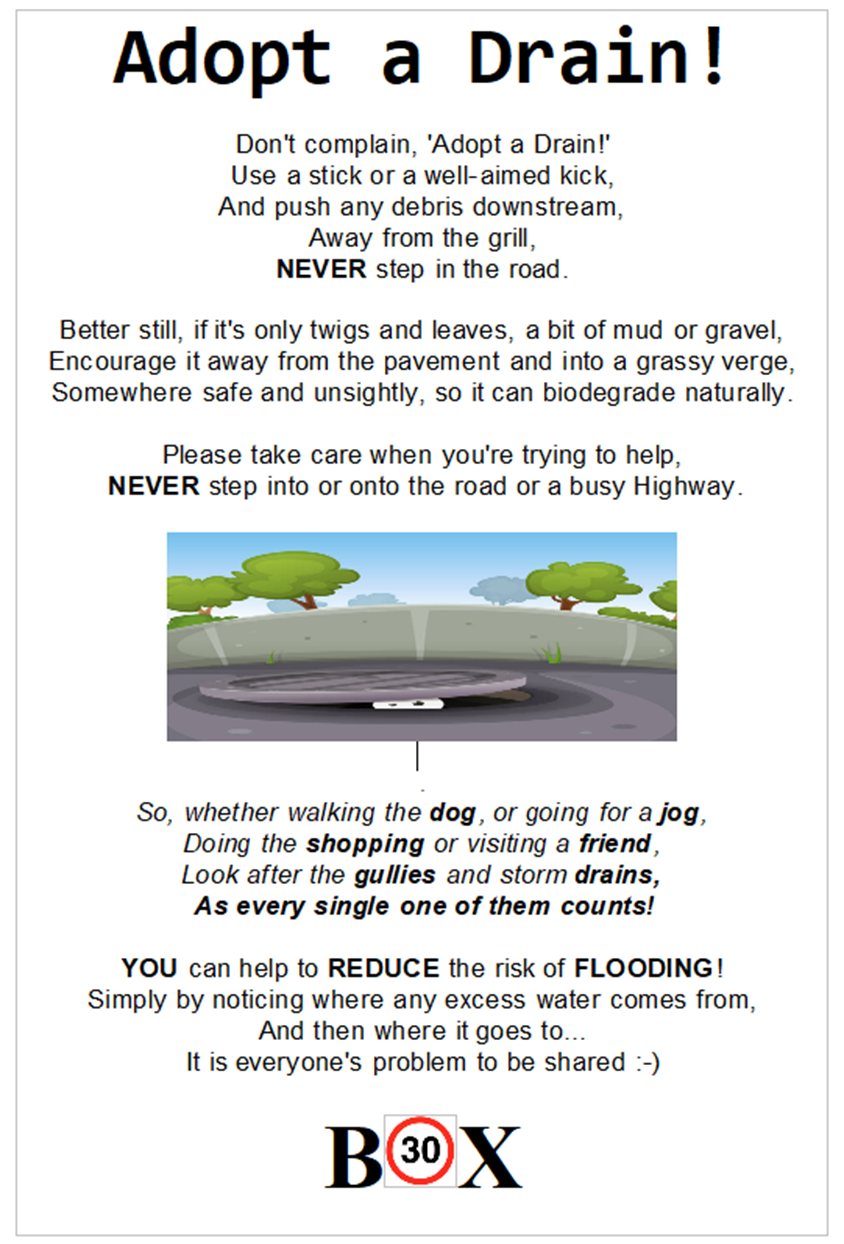 Become a Keevil Drain Parent! – KEEVIL VILLAGE